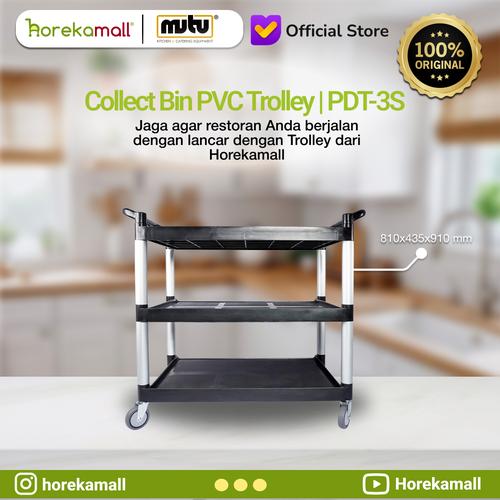 Promo MUTU TROLLEY FOOD SERVICE PDT-3S Trolley Pengangkut Piring Kotor ...