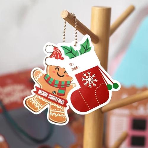 Jual 10 Pcs Gift Tag Natal Sepatu Dan Gingerbread Kertas Tebal Tidak ...