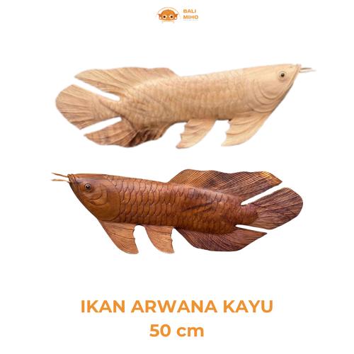 Jual Patung Ikan Arwana 50 cm - Pajangan Ikan Arwana - Patung Ikan Kayu ...