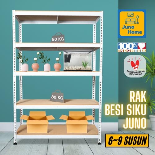 Promo JUNO Rak Gudang Besi Multifungsi 5 Susun kapasitas 400KG Rak ...