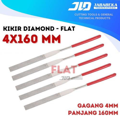 Jual Kikir 4 x 160 mm FLAT Diamond Files Set 5 PCS Gagang 4 mm 4x160 mm ...