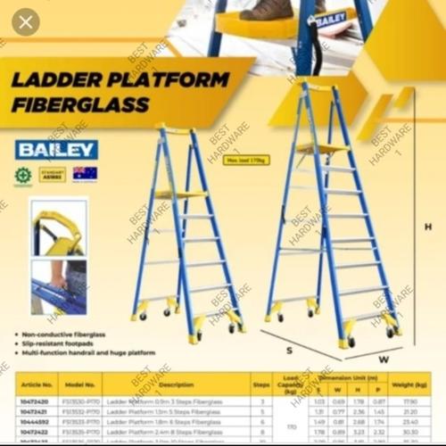 Jual tangga handle ladder podium platform 3step 3feet 1m 100cm; 4step ...