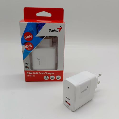Promo Charger Laptop Type-C GENIUS 65W GAN Fast Charger Adaptor USB 3.0 Type C PD-65AC - Jakarta ...