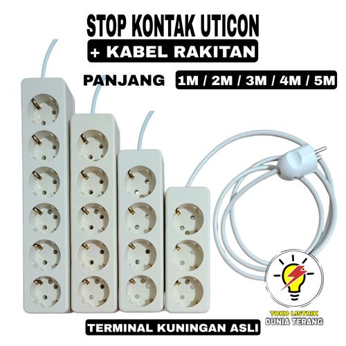 Jual Stop Kontak UTICON 1 2 3 4 5 6 Lubang + Kabel 1 - 5 Meter - 4 Lubang, 2 METER - Kota Bekasi ...