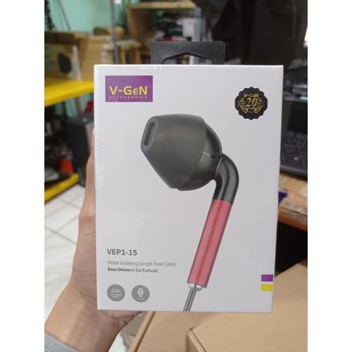 Jual VGEN VEP1 15 Wired Handsfree Headset L Shape Gaming V-Gen Earphone ...