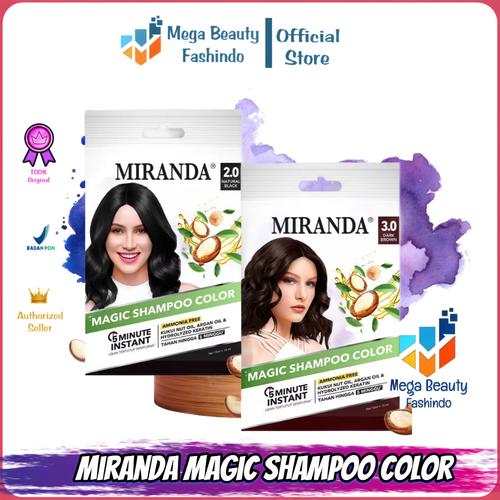 Jual Miranda Magic Shampoo Color | Black | Brown | Hair Color | Pewarna ...