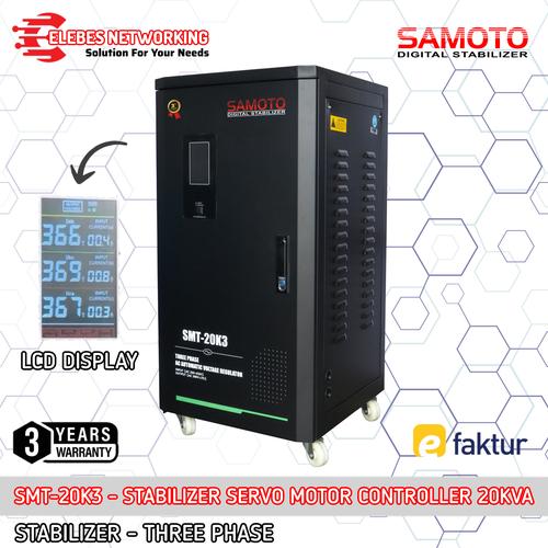Jual SMT-20K3 STABILIZER SAMOTO SERVO MOTOR CONTROLLER 20KVA THREE PHASE AVR STAVOLT LISTRIK ...