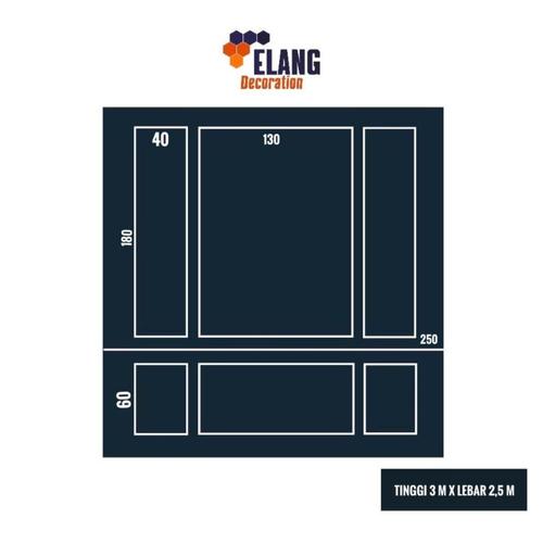 Jual Termurah !!! Paket Wallmoulding Single Ukuran Dinding Tinggi 3 ...