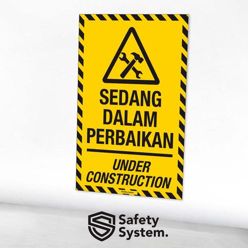 Jual Stiker safety sign K3 rambu konstruksi sedang dalam perbaikan ...