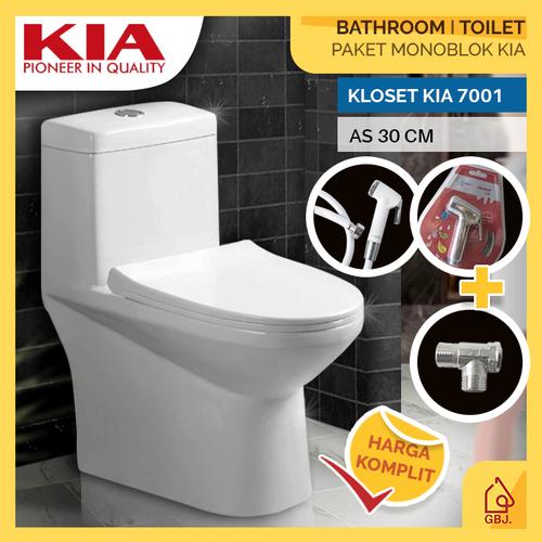Jual SET KLOSET DUDUK KIA ONE PIECE 7001 AS 30 CM KOMPLIT DUAL FLUSH ...