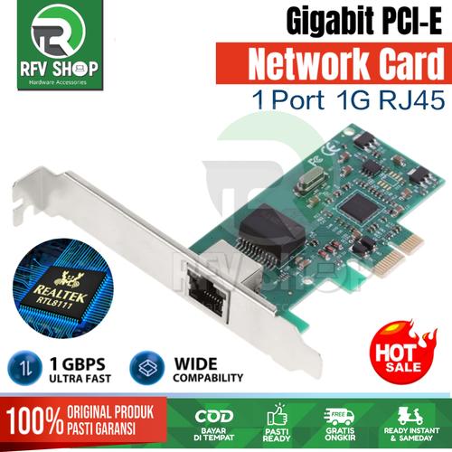 Jual PCI Express LAN card single port Gigabit Ethernet PCIE PCI E ...