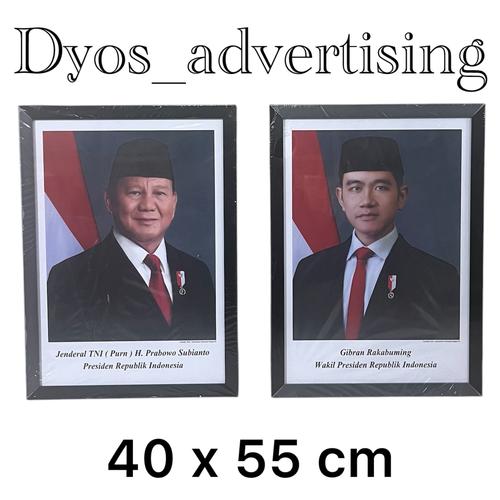 Jual bingkai foto presiden dan wakil presiden 40cm X 55cm Hitam DOP ...