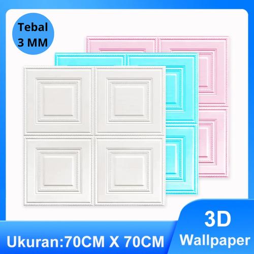 Promo Wallpaper Dinding 3D Sticker Dinding 3D Foam Ukuran 70 cm X 70 cm ...