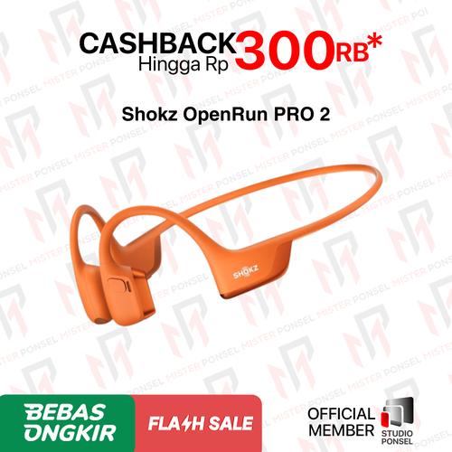 Promo Shokz OpenRun PRO 2 Premium Bone Conduction Open-Ear Sport Headphone - Orange Cicil 0% 3x ...