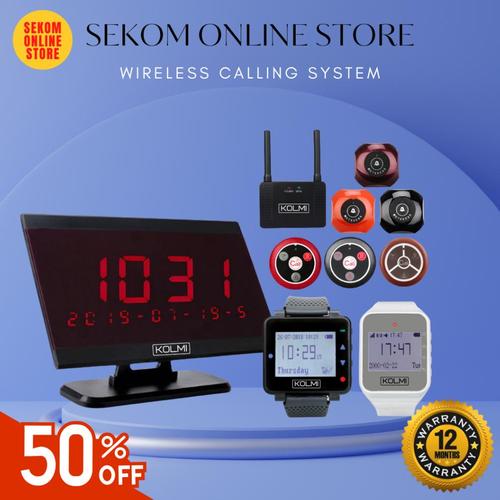 Jual ** KOLMI Wireless Calling System Restaurant Pagers Portable ...