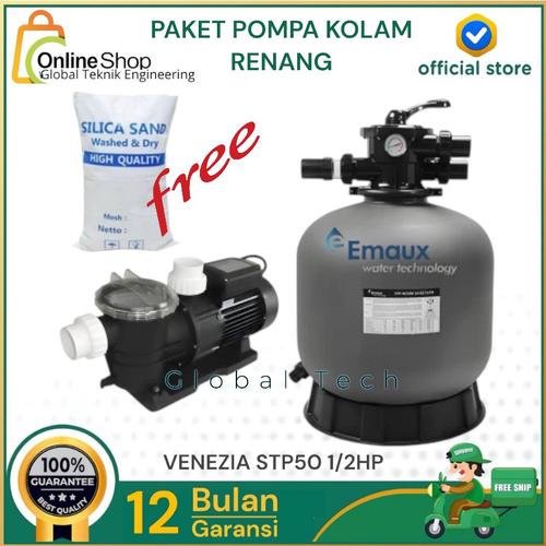Jual Paket Mesin Pompa Air Kolam Renang 1HP + Sand Filter 16in Paket ...