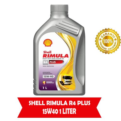 Jual Oli Mesin Diesel Engine Oil 15W40 Shell Rimula R4 Plus 1 LITER ...