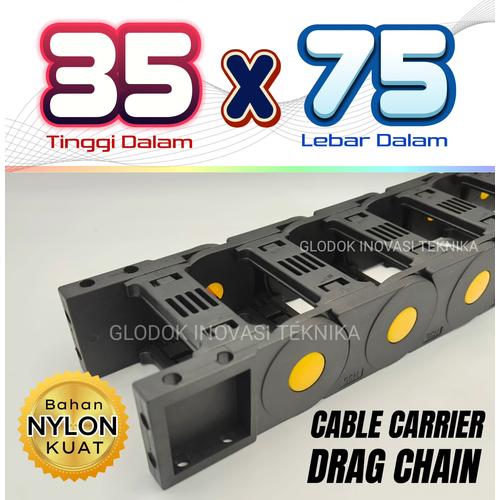 Jual Cable carrier drag chain pembawa kabel nylon nilon wire 35 x 75 ...