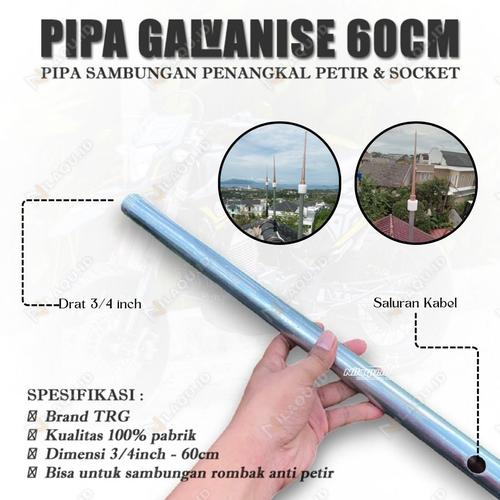 Jual Pipa besi galvanis 60cm support penangkal petir tahan karat ...