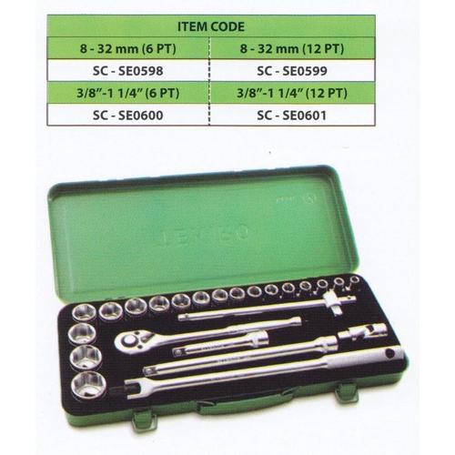 Jual ** TEKIRO Kunci Shock SET 1/2" 8 - 32 MM DR 24 PCS 6PT 12 PT (BESI ...