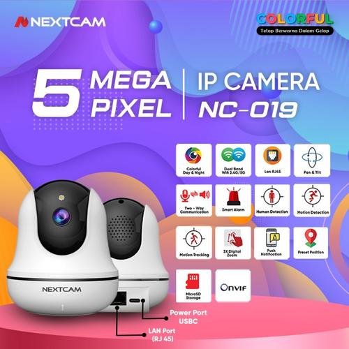 Promo Nextcam camera cctv robot 5mp colorful kamera cctv wireless ipcamera smart alarm onvif pan ...