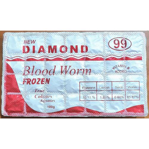 Jual Cacing Beku / Frozen Bloodworm NEW DIAMOND 100Gr/Makanan Ikan ...