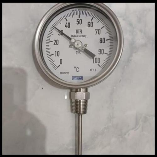 Jual Alat Ukur Industri Thermometer Wika 4" 100 C, Drat 1/2"Npt, D.Stik ...