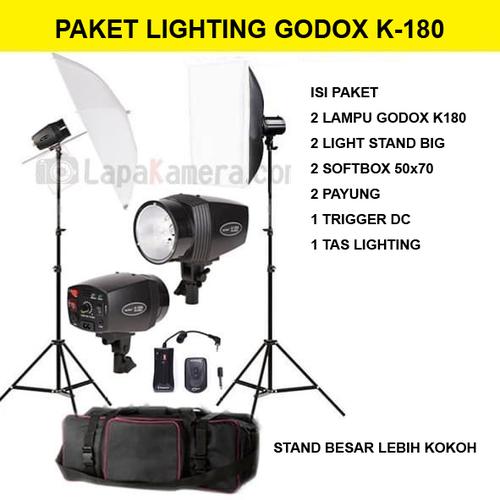 Jual Paket Lampu Studio / Paket Lighting Godox K-150A Stand Besar ...