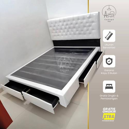Jual Dipan Kasur Ranjang Tempat Tidur Minimalis Divan Sandaran 4 Laci ...