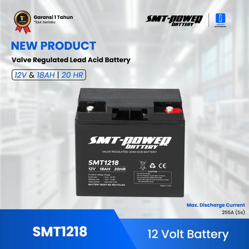 Jual BATERAI VRLA SMT1218 Untuk UPS / AKI KERING / SMT Power 12V 18AH ...