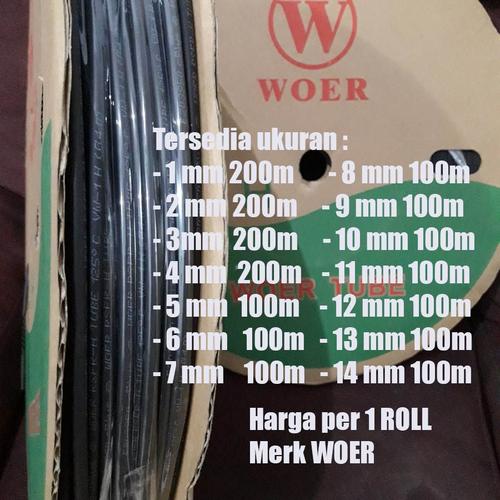 Jual HEATSHRINK merk WOER per ROLL / ISOLASI BAKAR 1mm 2mm 3mm 4mm 5mm ...