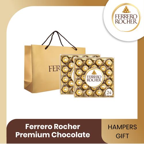 Jual Hampers Gift - Ferrero Rocher Cokelat Premium Isi 24pcs [2 PACK ...