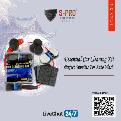 Jual 9 PCS CAR WASH MICROFIBER KIT SET KAIN LAP CUCI MOBIL PREMIUM ...