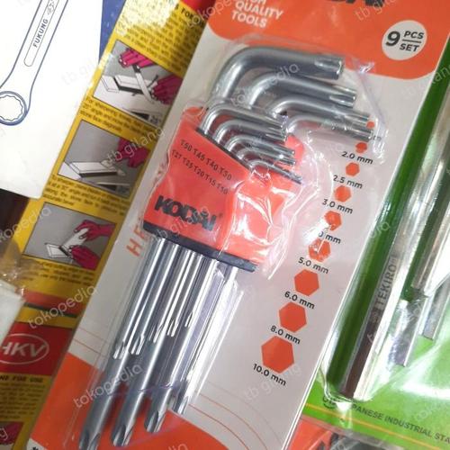 Jual Ready Stok Kunci L El Bintang Star Hex Key Wrench Set Tekiro ...