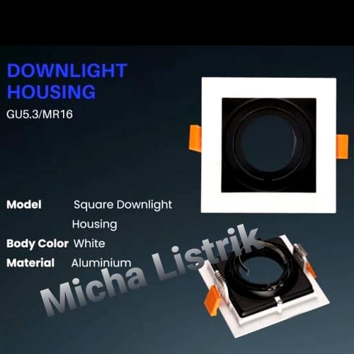 Jual Kap Lampu Spotlight Kotak Mr16 Inbow/ Kap Downlight Spot Kotak ...
