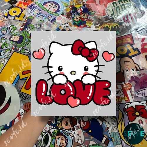 Jual Stiker DTF Sablon Setrika Sablon Stiker HELLO KITTY A ±30 & ±10 cm ...