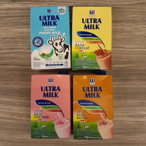 Jual Ultra Milk susu UHT rasa COKLAT / FULL CREAM/ STRAWBERRY / MOCCA ...