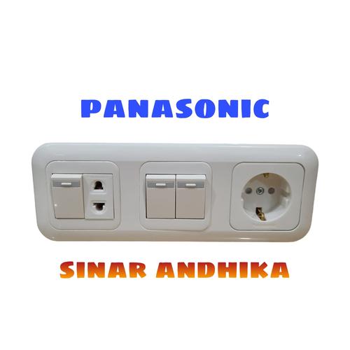 Jual Saklar Stop Kontak Universal Panasonic+Saklar Seri+Stop Kontak Cp ...