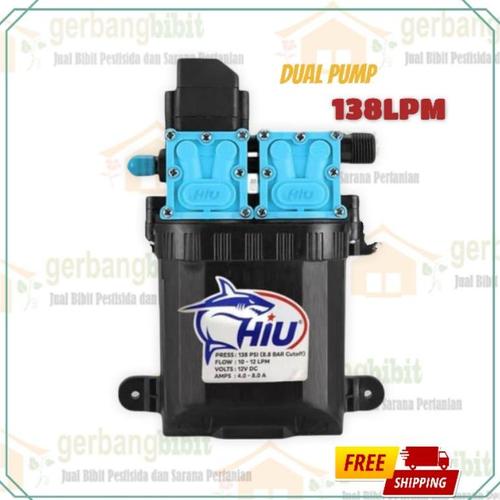 Jual Dinamo pompa hiu dobel pump dual pompa air dc 12 volt 12 LPM 138 ...