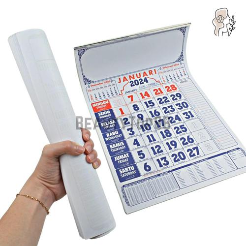 Jual Kalender Dinding Polos Tahun 2025 Ukuran 49x32 cm / Calendar Kerja ...
