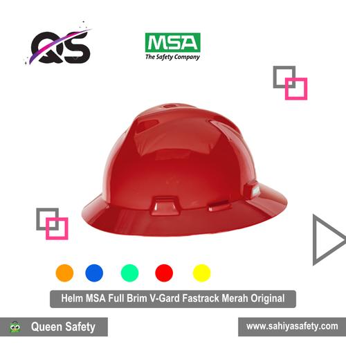Jual Helm MSA Full Brim V Gard Original USA Merah - MSA Safety Helmet ...