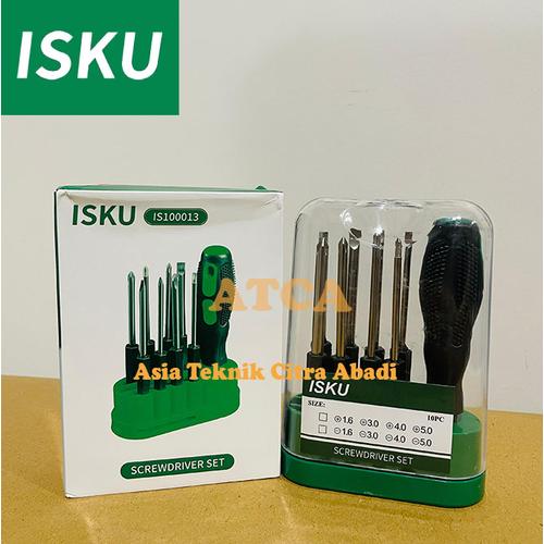 Jual ISKU Obeng Set 10 in 1 / Obeng Kecil 1 Set / 10 in 1 Screwdriver ...