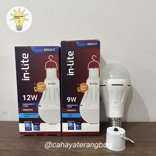 Promo LAMPU EMERGENCY LED INLITE + HANGER 9W , 12W -INBE005 - 9W (putih) - Kota Bandung - Cahaya ...