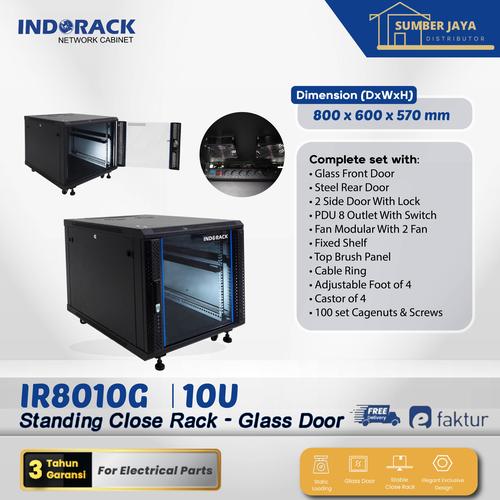 Jual Close Rack 10U IR8010G Glass Door - Rack Server Indorack - Kota ...