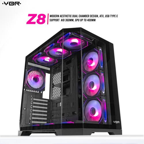 Jual CASING VBR Z8 USB Type-C DUAL CHAMBER GAMING CASE ATX / M-ATX /ITX ...
