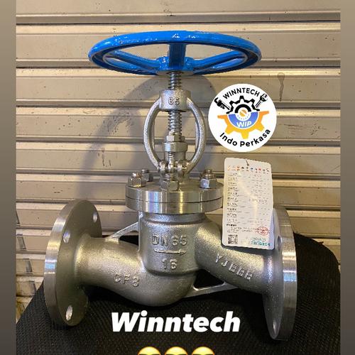 Jual Globe Valve Stainless Steel 304 Flange PN 16 2 1/2 inch DN 65 ...