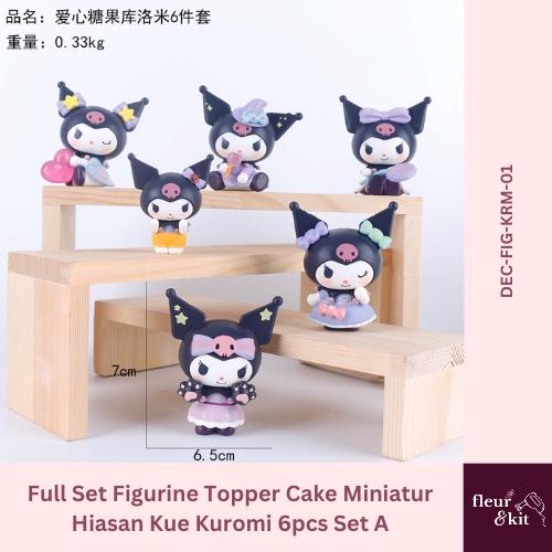 Jual Full Set Figurine Topper Cake Miniatur Hiasan Kue Kuromi 6pcs Set ...