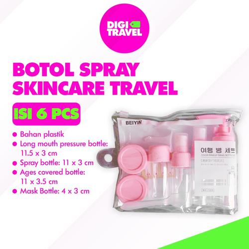 Jual DIGI TRAVEL Botol Spray Skincare | Botol Spray Travel Size 6 Pcs ...