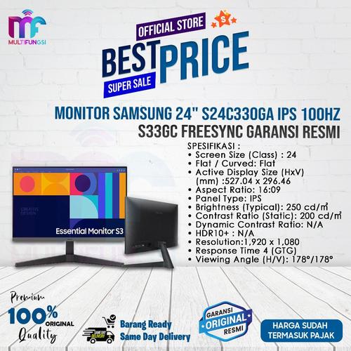 Jual Monitor Samsung 24" S24C330 IPS 100hz FreeSync S33GC Garansi Resmi ...