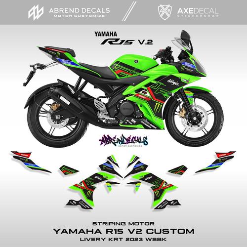 Jual Striping Yamaha R15 V2 Design Custom KRT 250R WSBK 2023 / Stiker ...